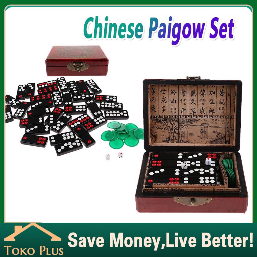 Jual Chinese Pai Gow Paigow Tiles Set Casino Domino Games Board Game ...