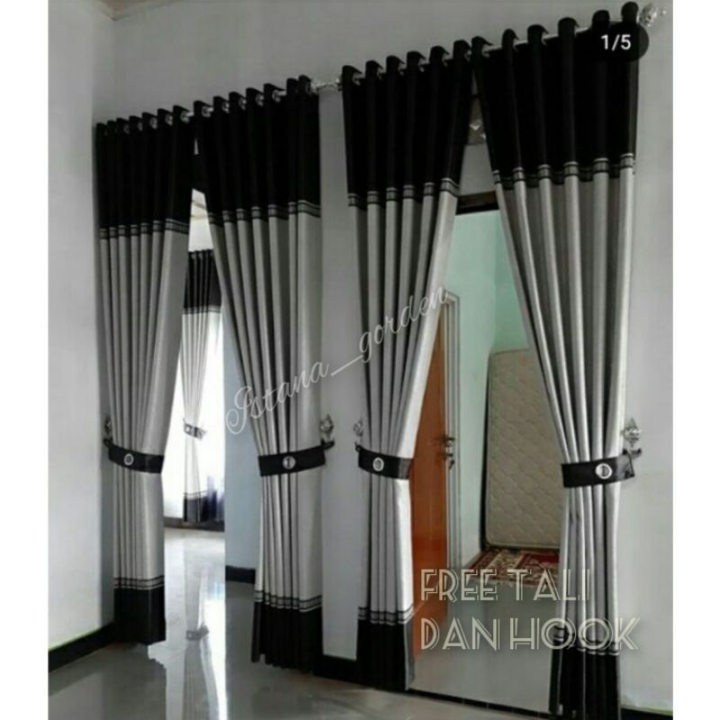 Jual Gorden Ukuran Kecil Gorden Moderen Gorden Blackout Bludru Motif ...