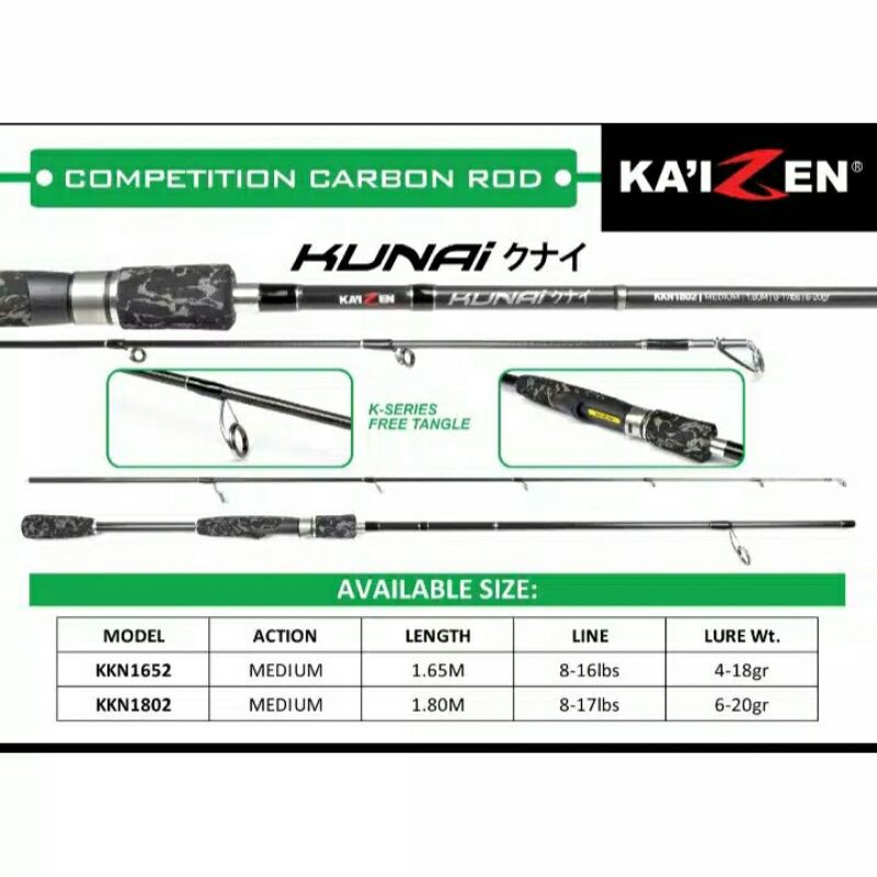 Jual ROD KAIZEN KUNAI 180CM 17LB | Shopee Indonesia