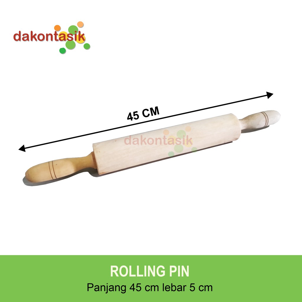 Jual Rolling Pin Alat Penggulung/Penggiling Adonan Roti Bahan Kayu Anti ...