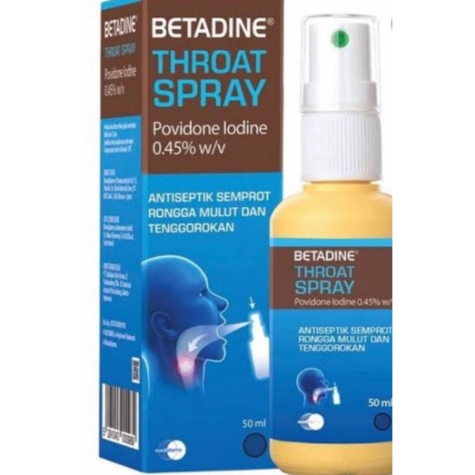 Jual betadine throat spray antiseptik semprot mulut | Shopee Indonesia