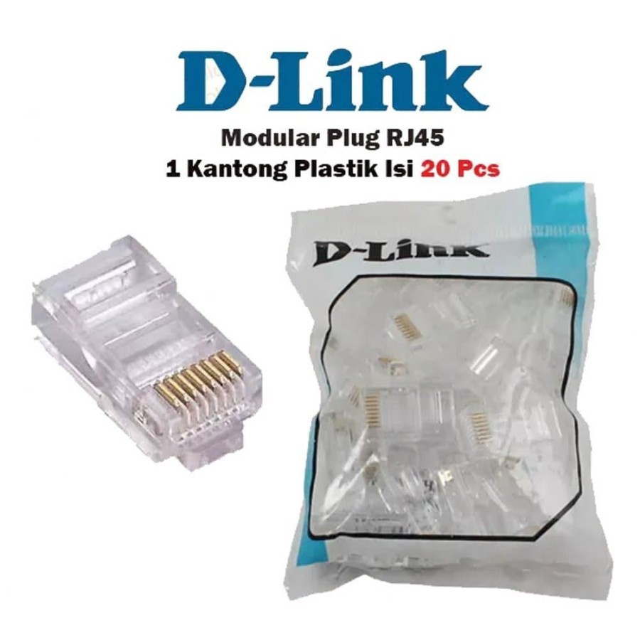 Jual D-Link Connector RJ-45 Cat.5 Modular Plug (20pcs) | Shopee Indonesia