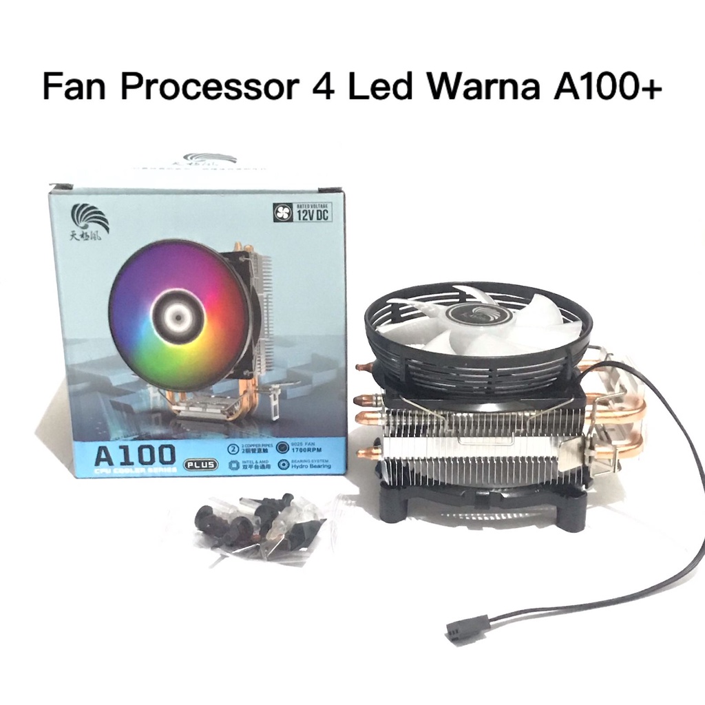 Jual Proccessor Fan 4led warna A100+ (support LGA 775 and 115x) | Shopee Indonesia