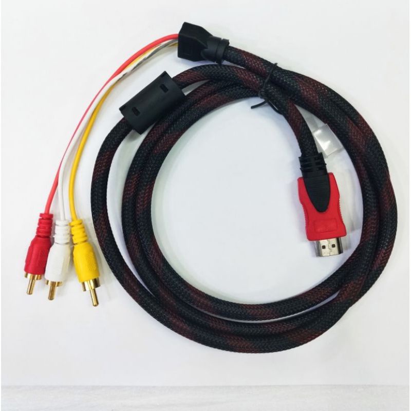 Jual Kabel For Hdmi To 3 Rca High Speed Gold Plated / Kabel Hdmi To Rca ...