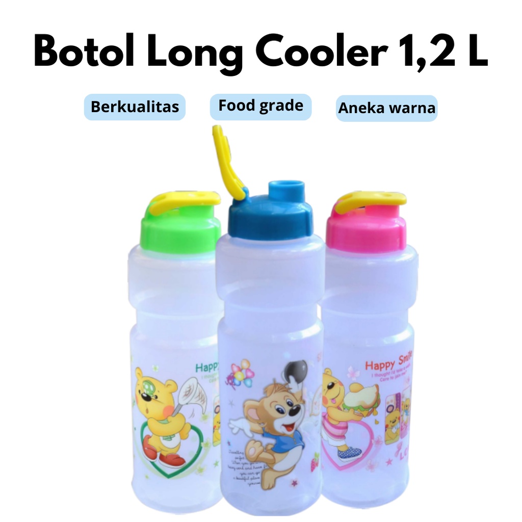 Jual Botol Minum Plastik Botol Air Long Cooler 1,2 Liter | Shopee Indonesia