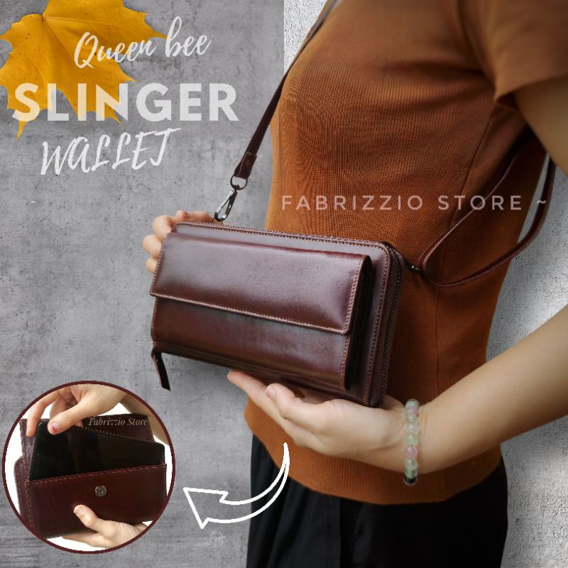 Jual woman clutch/slingbag wallet kulit asli | Shopee Indonesia