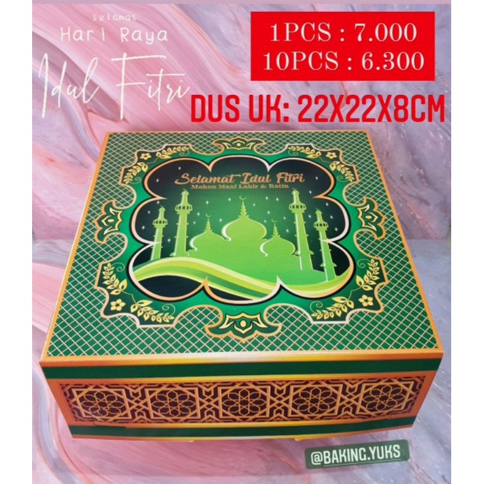 Jual BOX DUS PACKAGING IDUL FITRI/HAMPERS LEBARAN/22X22X8/BOX 17A ...