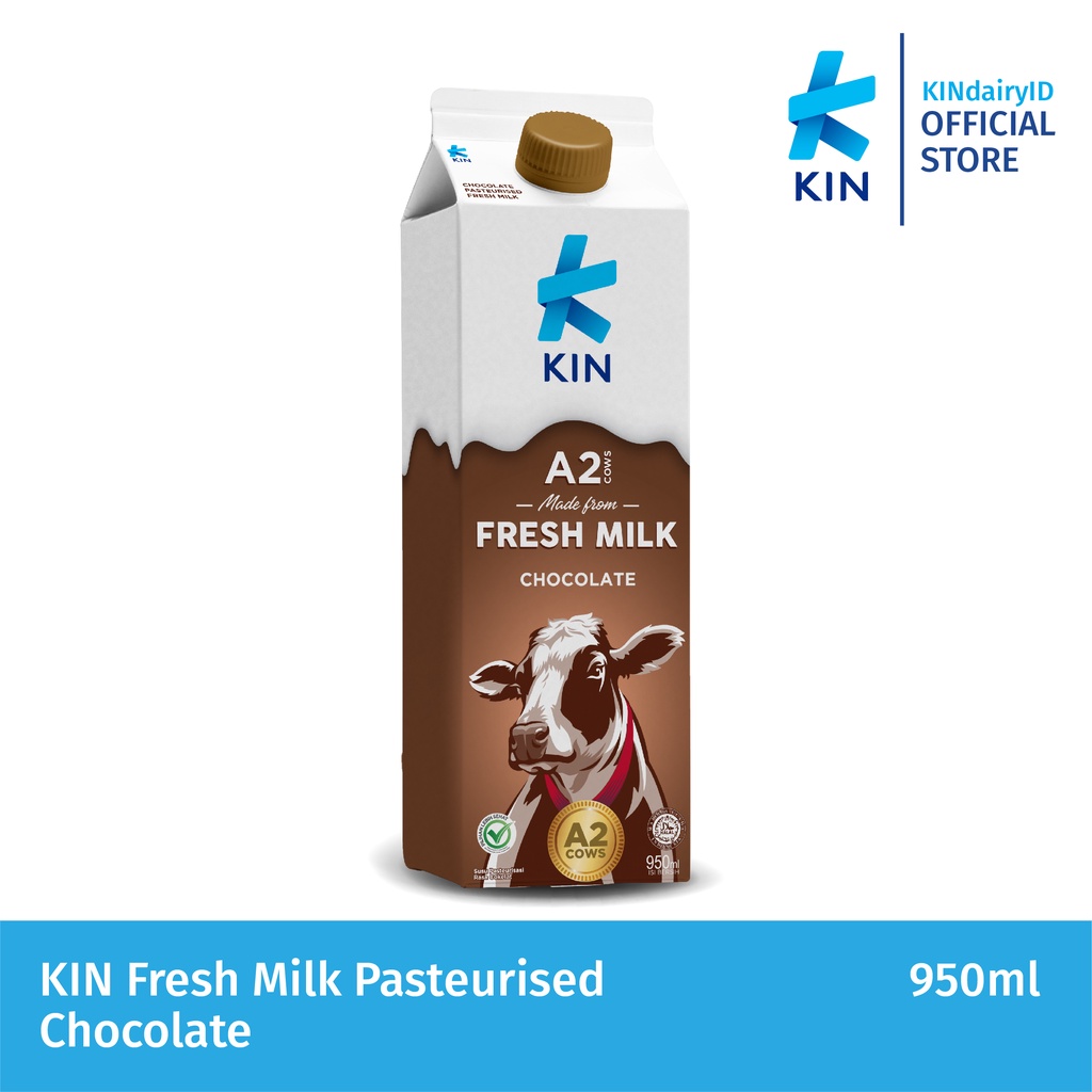 Jual KIN Pasteurised Fresh Milk Chocolate 950ml | Shopee Indonesia