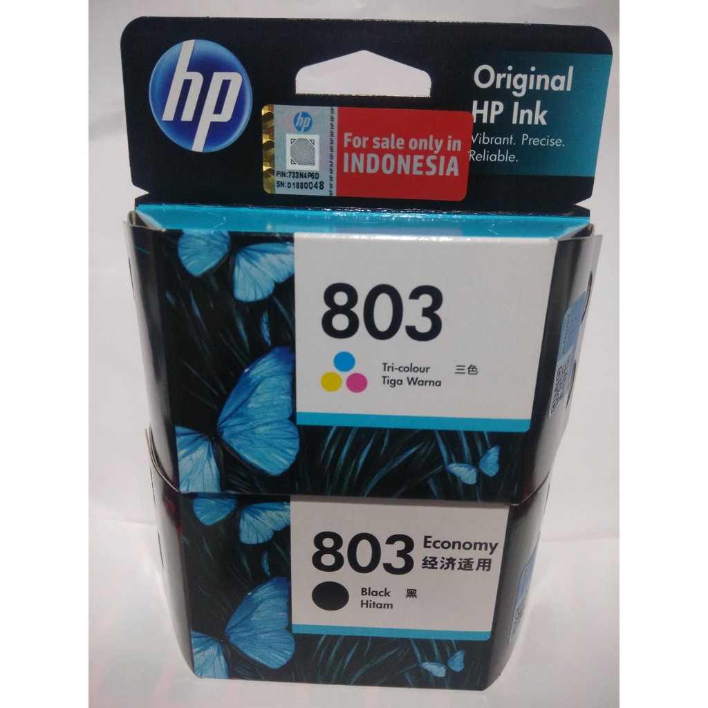 Jual Tinta HP paket 803 black + 803 colour original SET | Shopee Indonesia