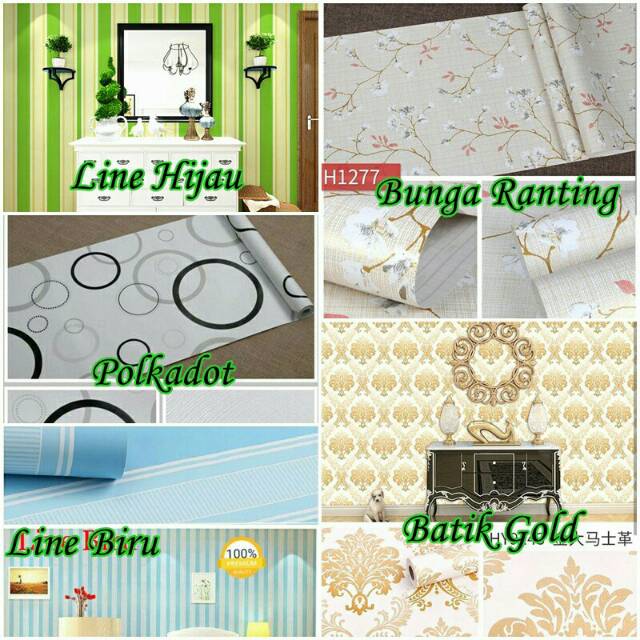 Jual Wallpaper dinding 45cmx10m motif bunga | Shopee Indonesia