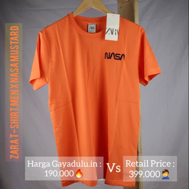 Jual Baju Kaos Zara - Nasa Mustard | Shopee Indonesia
