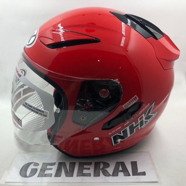 Jual Helm NHK R1 Solid Red Merah Double Visor | Shopee Indonesia