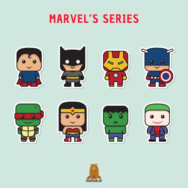 Jual STICKER MARVELS SERIES | STICKER LUCU | STICKER MURAH | STICKER ...