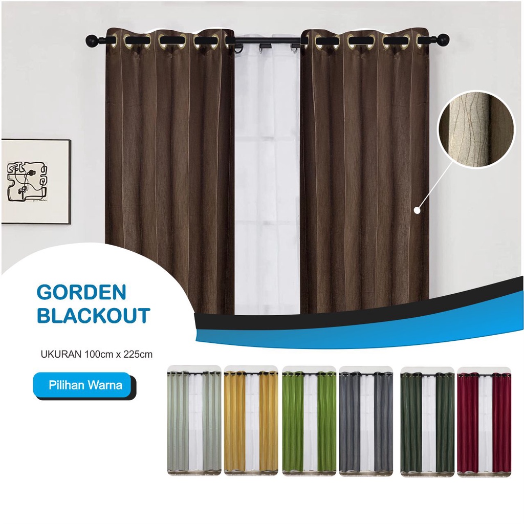 Jual Gorden Blackout Polos Emboss Minimalis Tebal dan Mewah / Gordeng ...