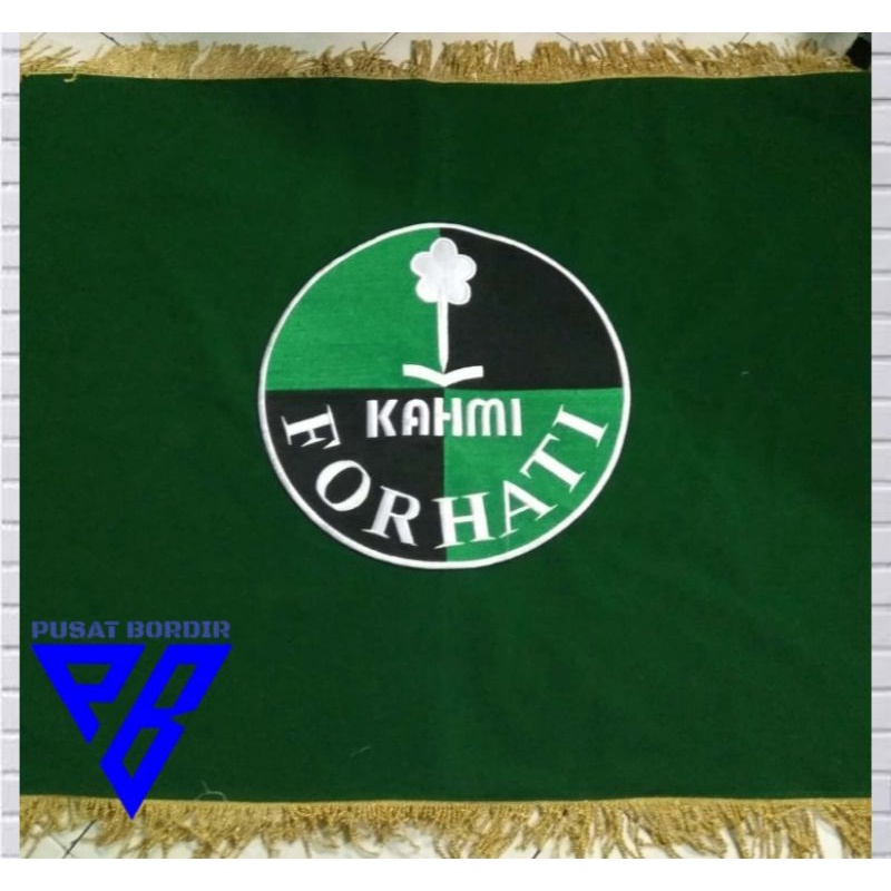 Jual Bendera pataka bordir KAHMI FORHATI dua muka ukuran 90x135cm ...