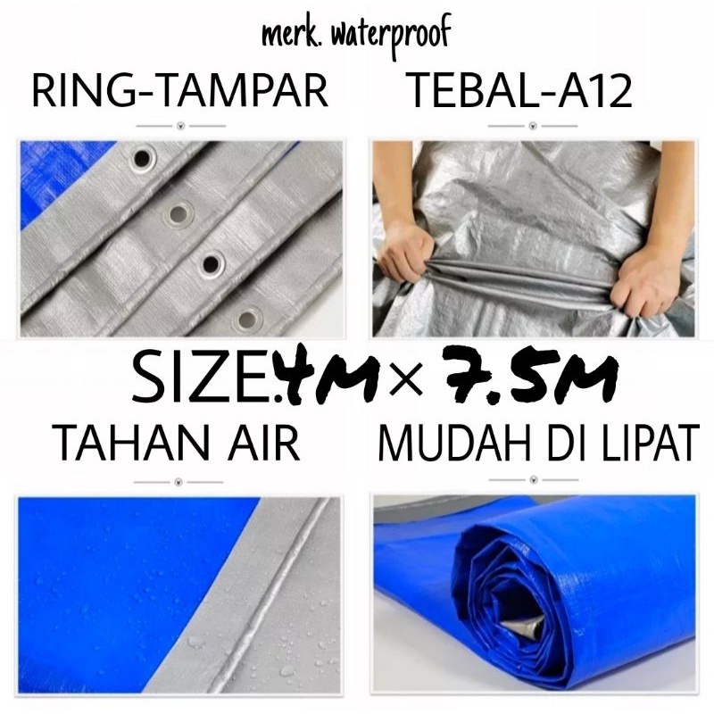Jual terpal truck A12 ukuran 4x7.5 tebal dan mudah di lipat | Shopee ...