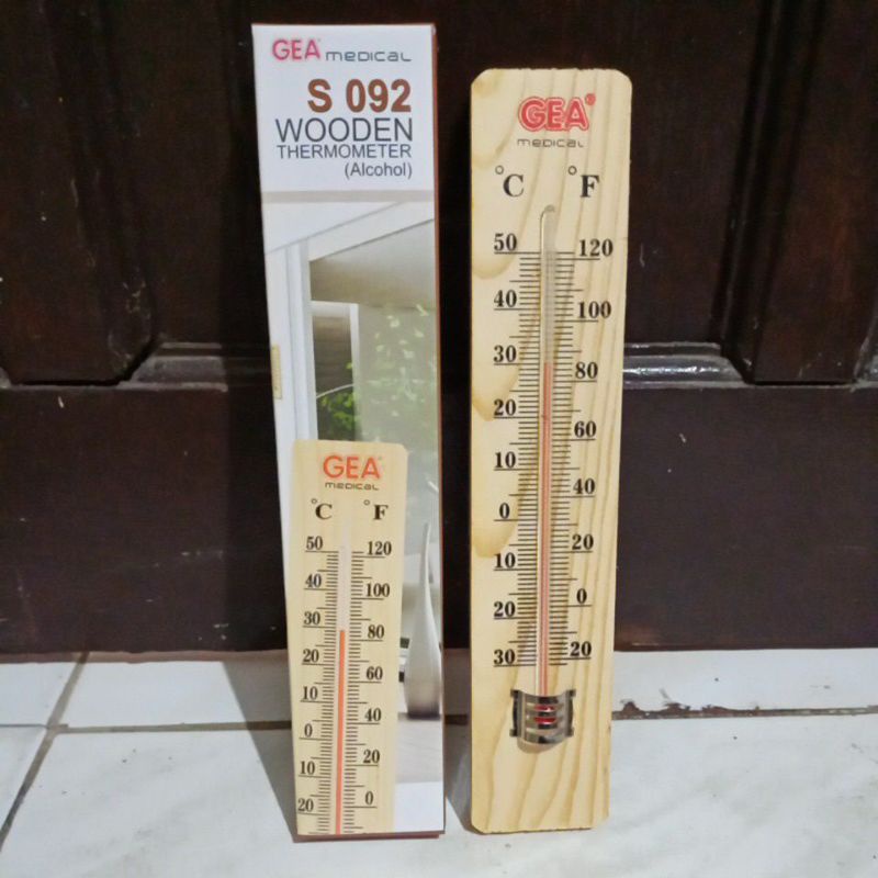Jual Thermometer Kayu Gea S 092 Thermometer Ruangan Kayu Thermometer ...