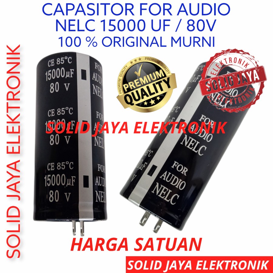 Jual ELCO CAPASITOR 15000 UF MIKRO ELCO CAPASITOR 15000UF 80V NELC ...