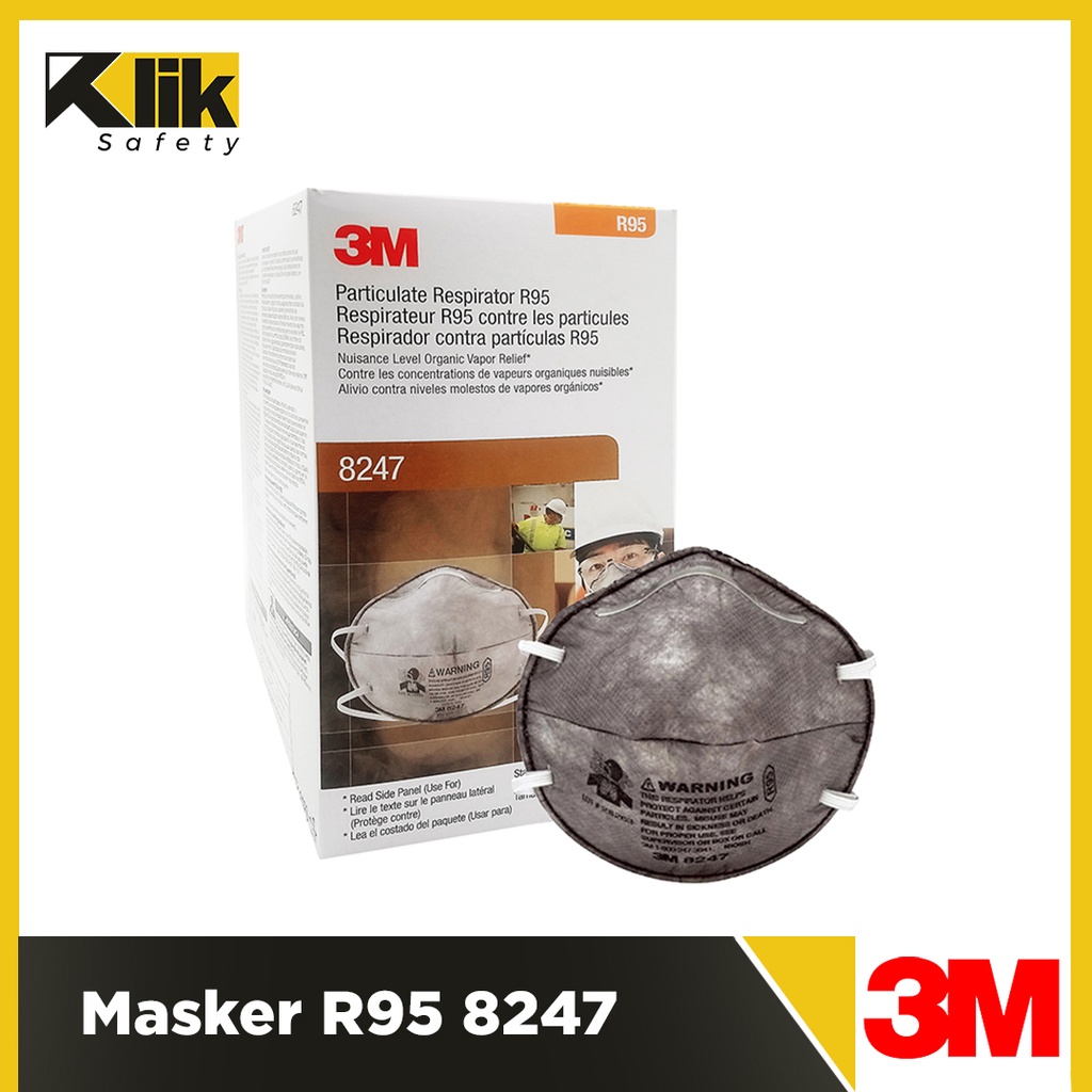 Jual Masker 3M R95 8247 karbon Satuan - 100% Original | Shopee Indonesia