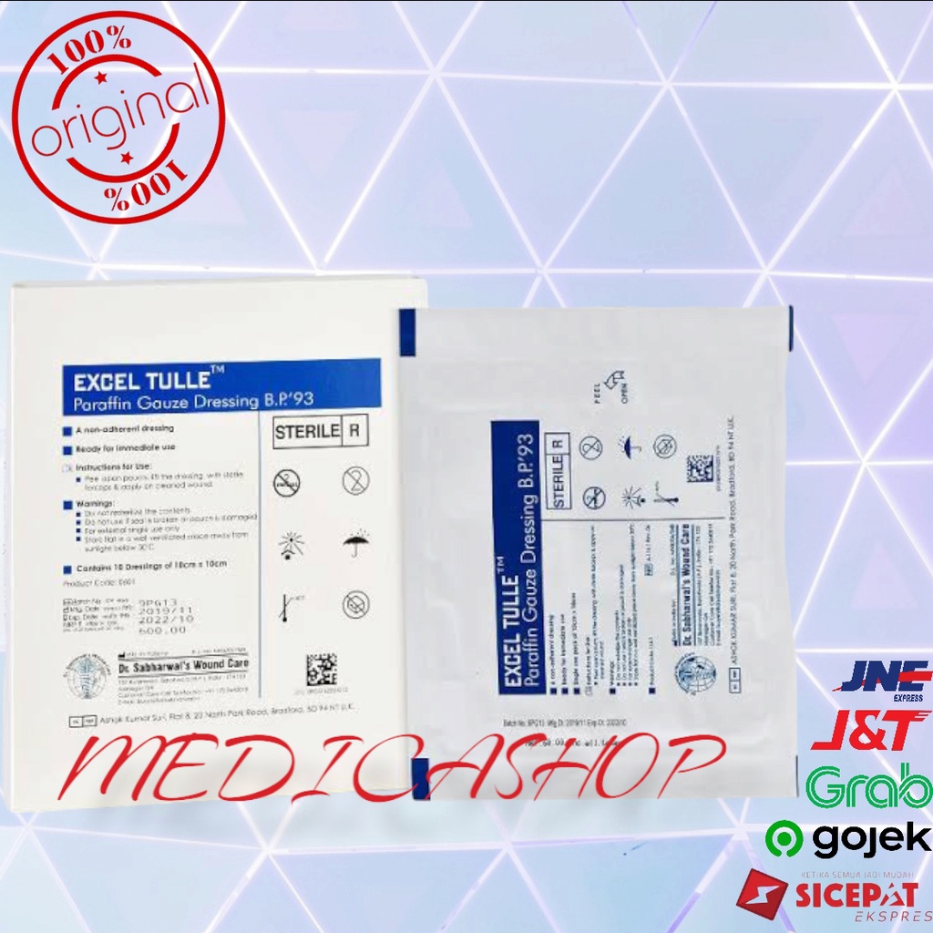 Jual Excel tulle paraffin gauze dressing harga satuan | Shopee Indonesia