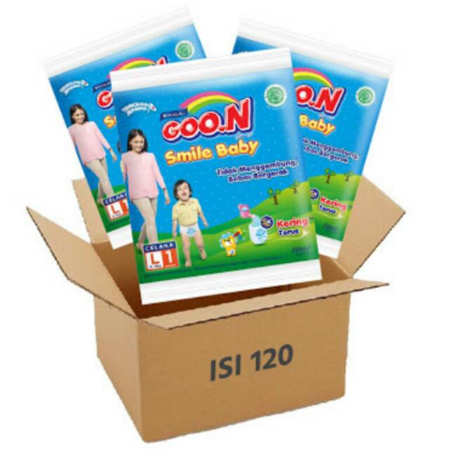 Jual GOO.N Smile Baby S,M,L,XL1 (karton isi 120pcs) goon pampers murah smile baby pants | Shopee ...
