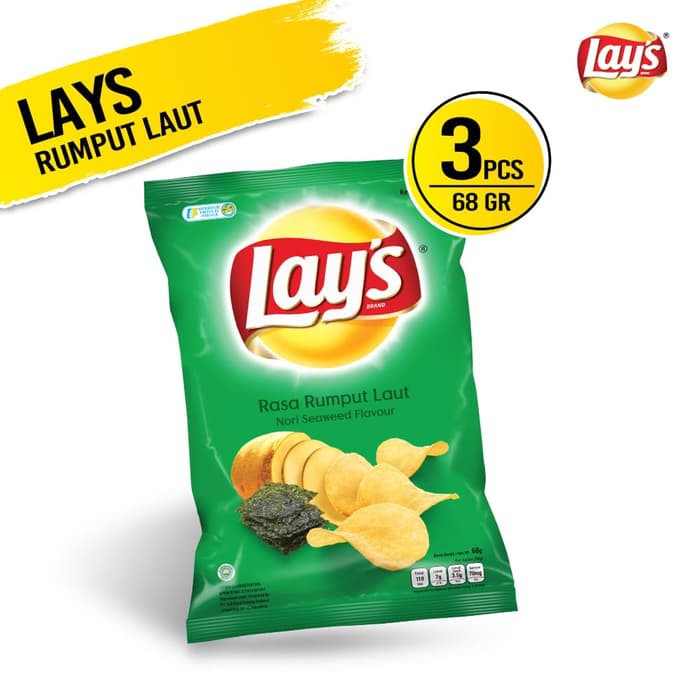 Jual Lay's Rumput Laut 68 Gr 3 Pcs | Shopee Indonesia