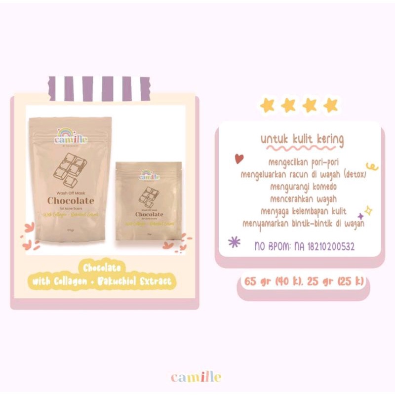 Jual CAMILLE - Wash Off Mask 65gr | 25gr | Shopee Indonesia