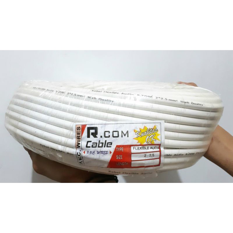 Jual Kabel Bulat Serabut HYO PUTIH dan Transparant 2x0.75 2x1.5 2x2.5 ...