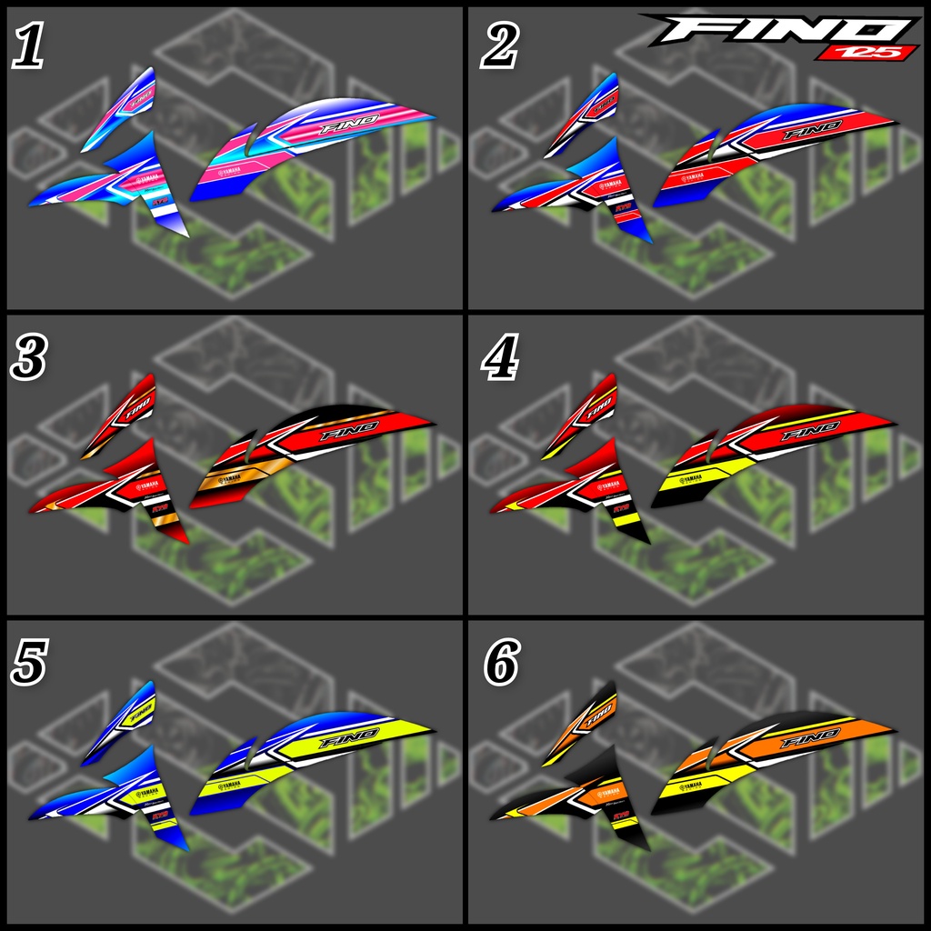 Jual List Sticker Striping Body Yamaha Fino / Stiker Motor Striping ...