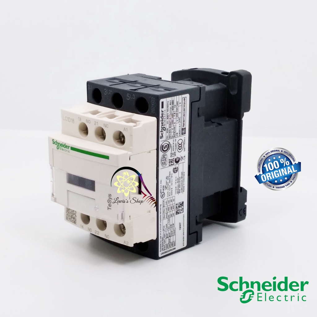 Jual Magnetic Contactor Schneider LC1D18M7 220V Original | Shopee Indonesia