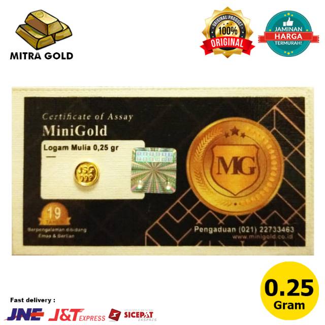 Jual Logam Mulia LM Mini Gold 0.25 Gram | Shopee Indonesia
