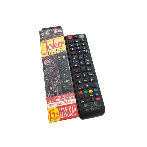 Jual REMOT TV JOKER 532 LED LCD HDMI RECEIVER TCL CRYSTAL SANYO LG ...