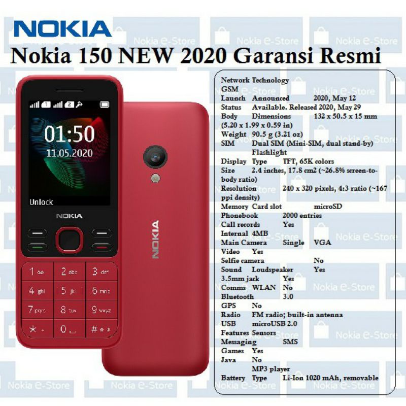 Jual Nokia 150 (Ori) | Shopee Indonesia