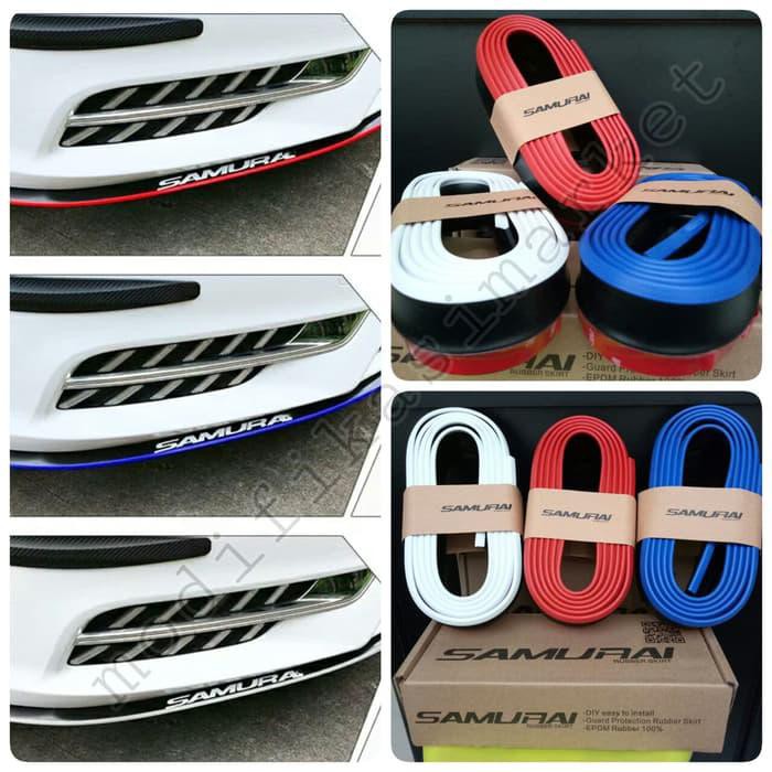 Jual lips bumper samurai merah putih biru lis pelindung bemper mobil ...