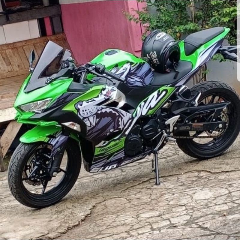Jual Decal Sticker Ninja 250 New Full Body Motif Serigala | Shopee ...