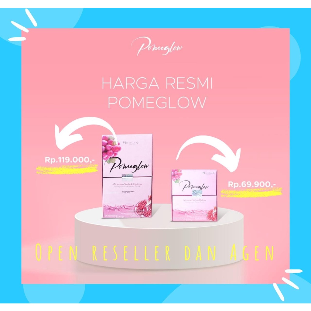 Jual Pomeglow Collagen Drink Minuman Gluta Kolagen Pemutih Glutacid Dan ...