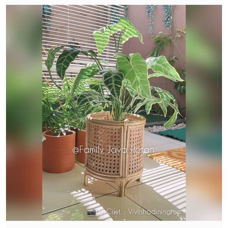 Jual PREMIUM pot bunga rotan minimalis antik model export limited stok ...