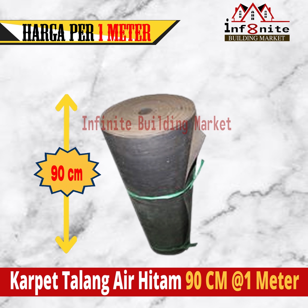 Jual Karpet Talang Air Hitam Tebal 90 Cm Per Meter Tiber Talang Air Pvc ...