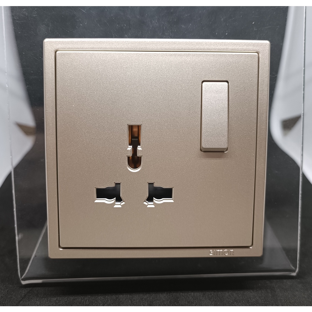 Jual SIMON I7 CHAMPAGNE UNIVERSAL SOCKET W/ SWITCH / MULTI SOCKET ...