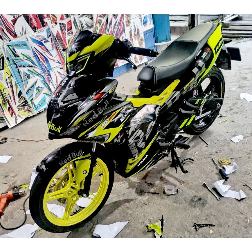Jual decal mx king 150 full body Sticker dekal decal Mx king Kuning ...