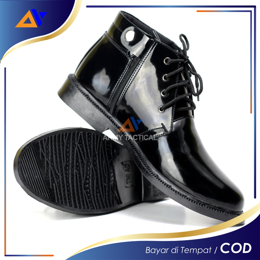 Jual Sepatu PDH 03 TNI AD Hitam Mengkilap Pria Sepatu Kerja Dinas ...