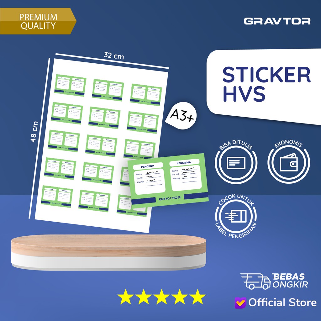 Jual Cetak Stiker HVS A3+ dan Kiss Cut | Print Sticker HVS Label ...