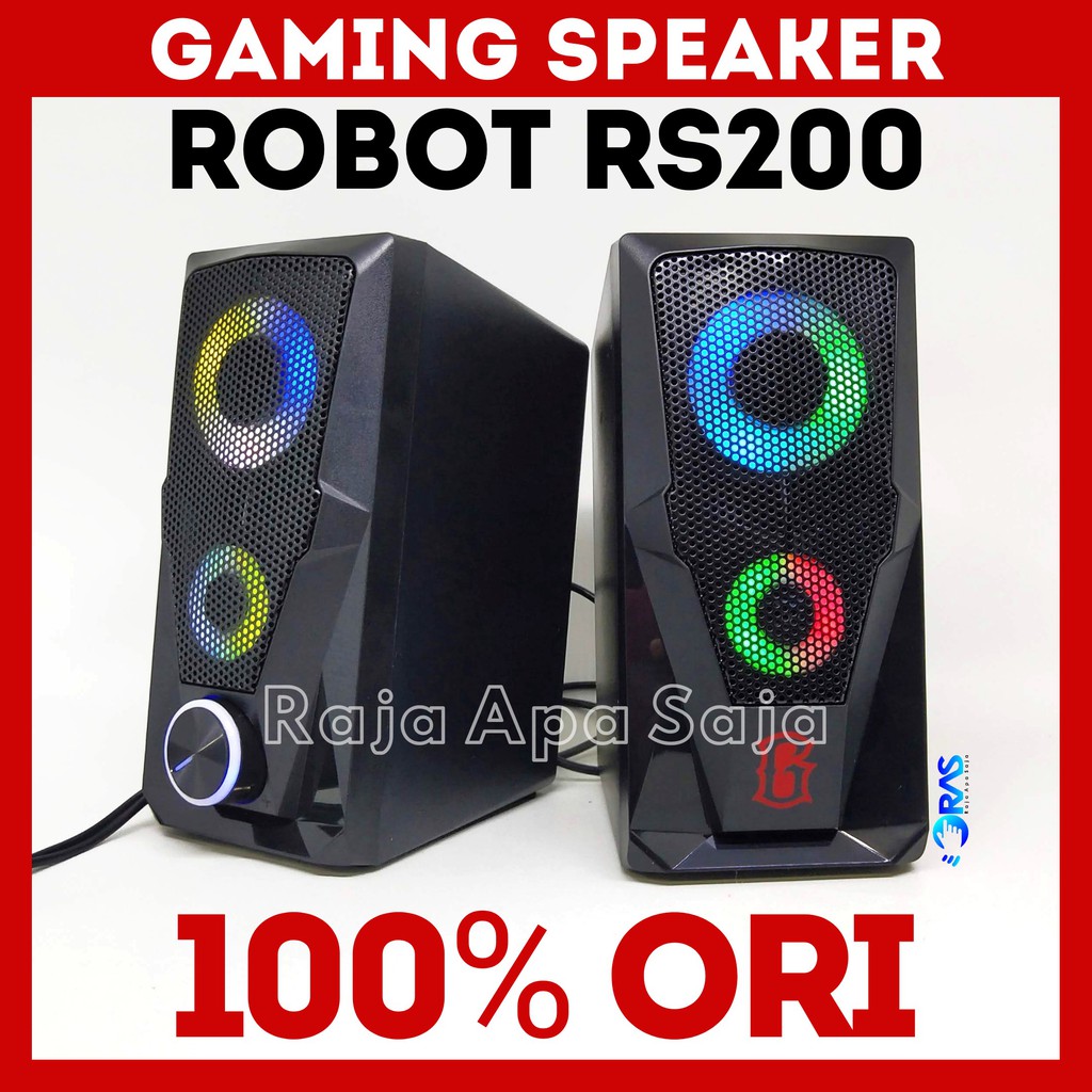 Jual Speaker Gaming Robot RS200 Aktif Spiker Speker Sepiker Sepeker LED ...