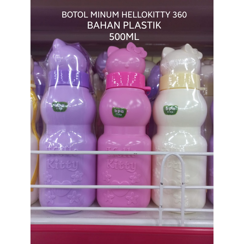 Jual BOTOL MINUM HELLO KITTY 500ML / BOTOL PLASTIK HELLO KITTY 500ML | Shopee Indonesia
