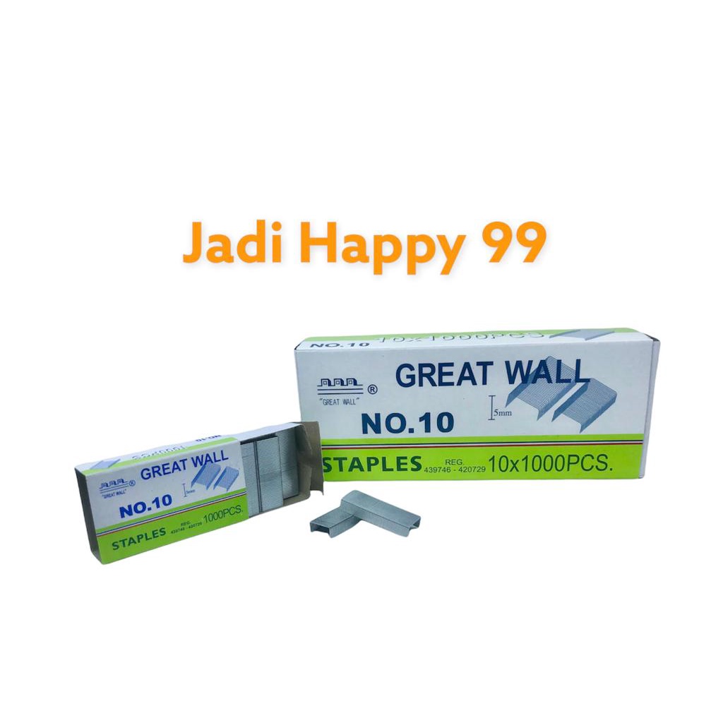 Jual ISI STAPLES MERK GREAT WALL NO 10 / ISI STAPLER KECIL / ISI ...