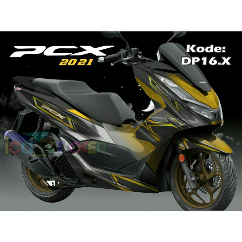 Jual decal new PCX 2021 terbaru PCX yellow grafis full body/decal PCX ...