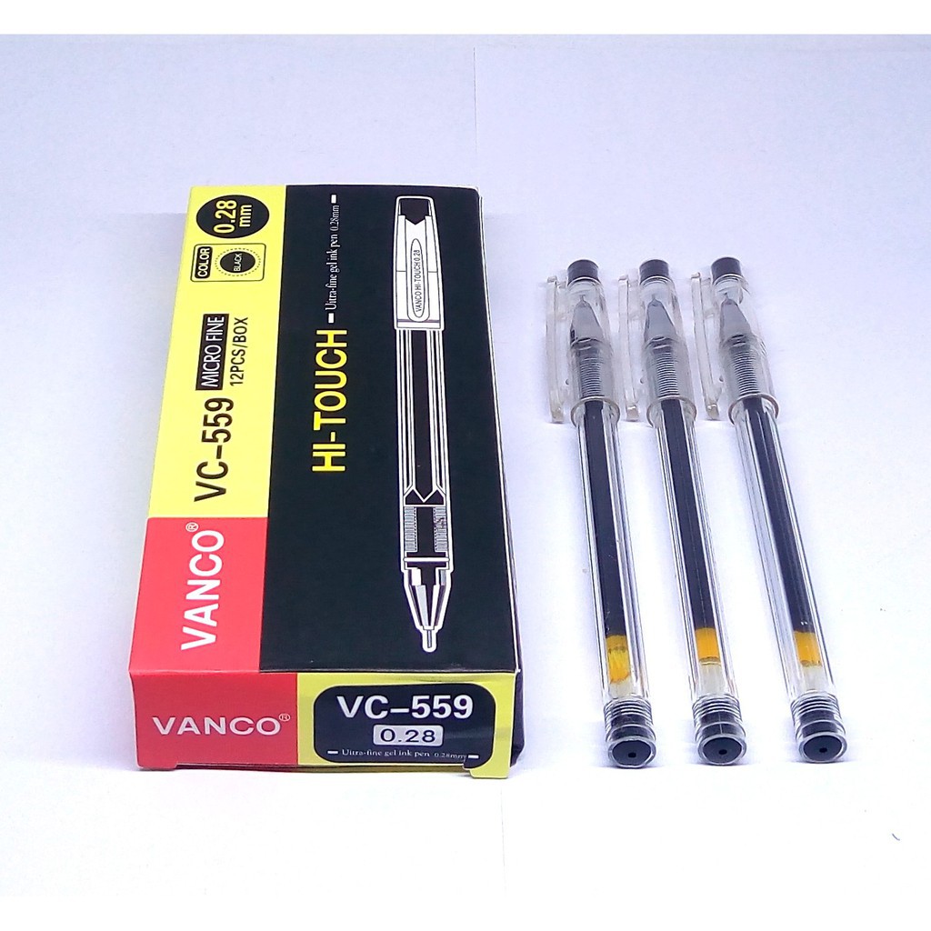 Jual Pulpen Gel Hi-Touch Vanco VC-559/VC-599B - 0.28 mm | Shopee Indonesia