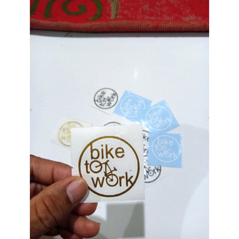 Jual stiker bike to work ukuran 4X4cm | Shopee Indonesia