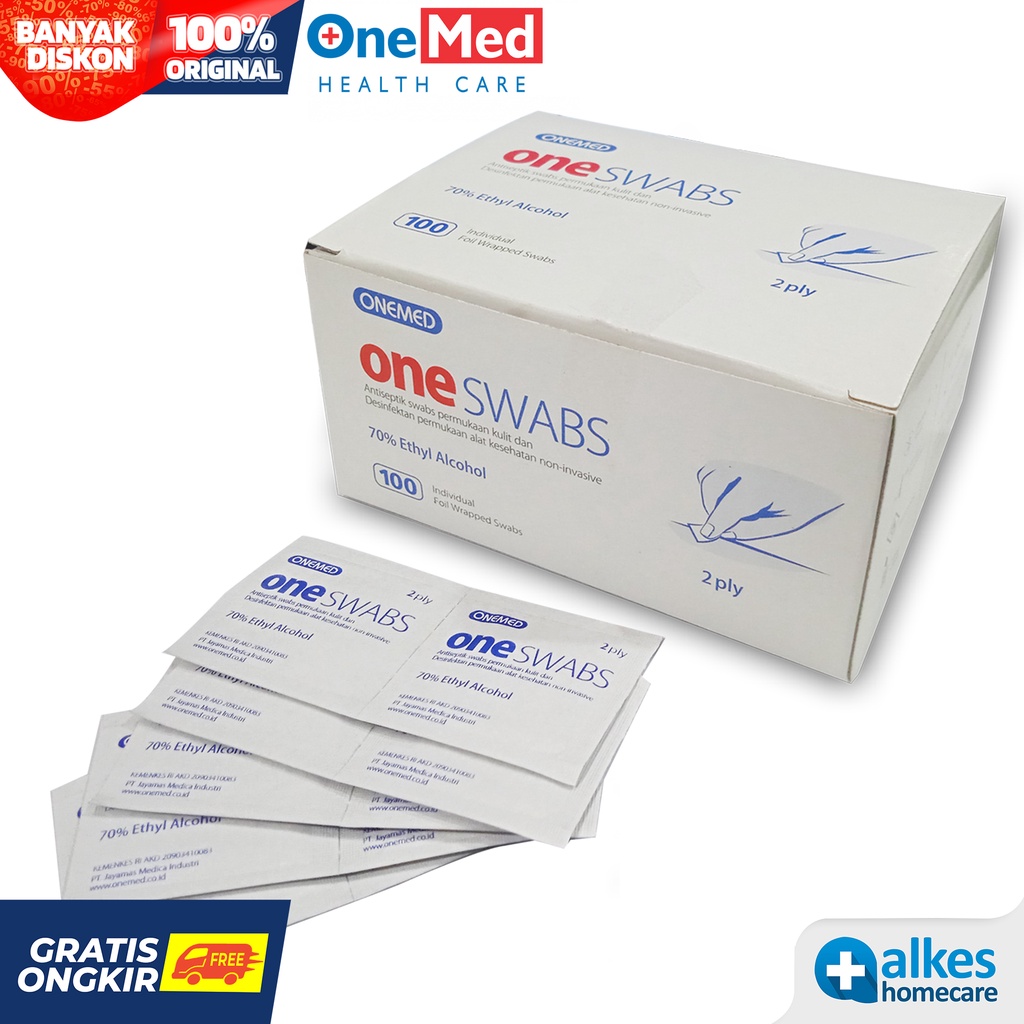 Jual Alkohol Swab One Med One Swabs 2 ply | Shopee Indonesia