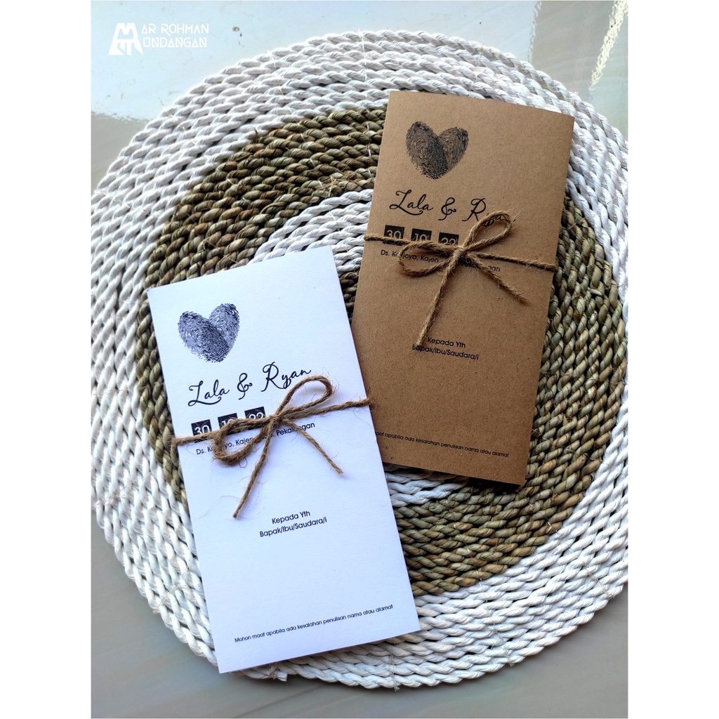 Jual 3 HARI LANGSUNG JADI, UNDANGAN PERNIKAHAN SIMPEL CAP SIDIK JARI ...
